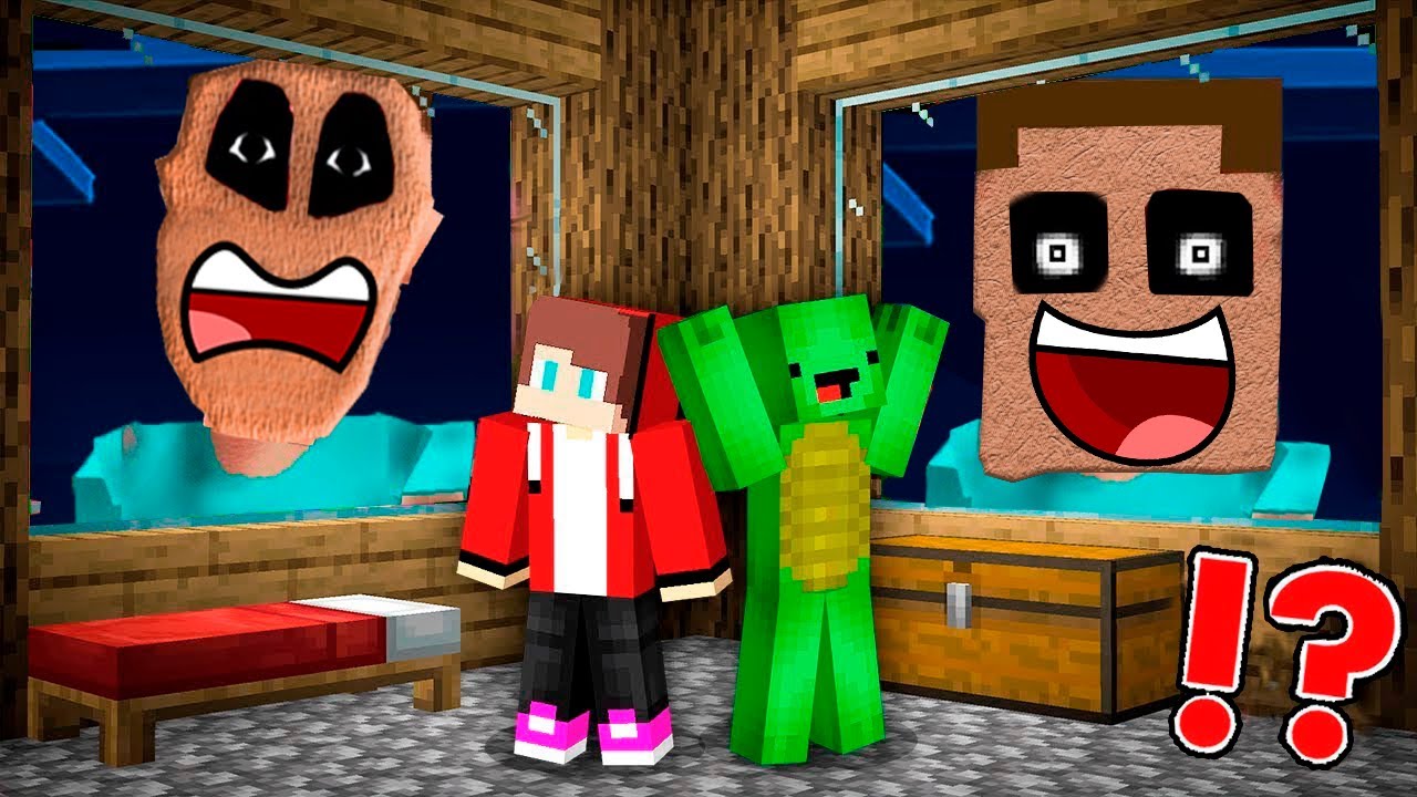 JJ and Mikey HIDE from Scary Mimics at Night in Minecraft - Maizen ...