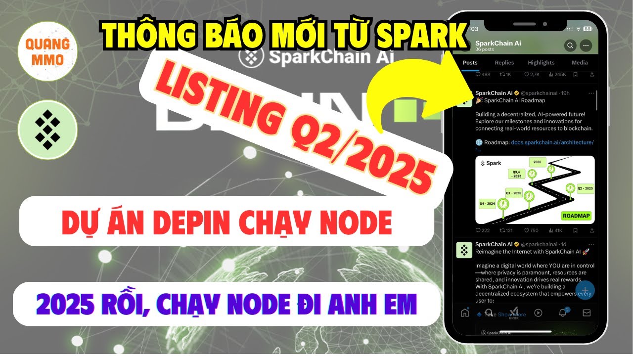 SPARKCHAIN AI DEPIN: TIN VUI DỰ ÁN VỪA CÔNG BỐ LISTING VÀO Q2/2025. TRANH THỦ VÀO CHẠY NODE ĐI ...