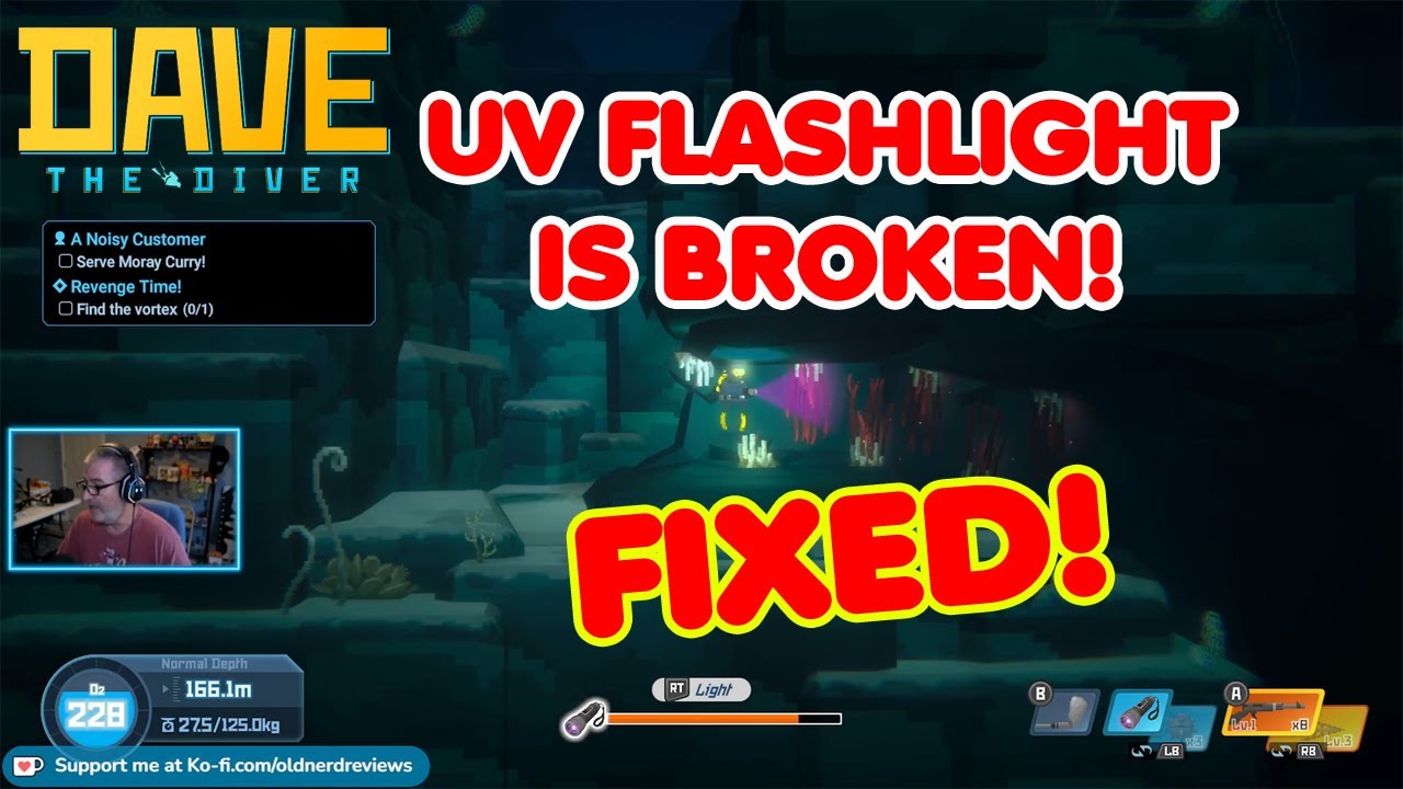 FIXING DAVE THE DIVER'S BROKEN UV FLASHLIGHT! - YouTube