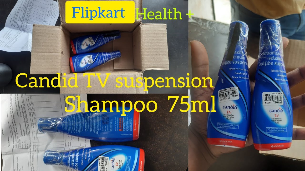 Candid TV suspension shampoo 75ml !! Flipkart health plus unboxing ...