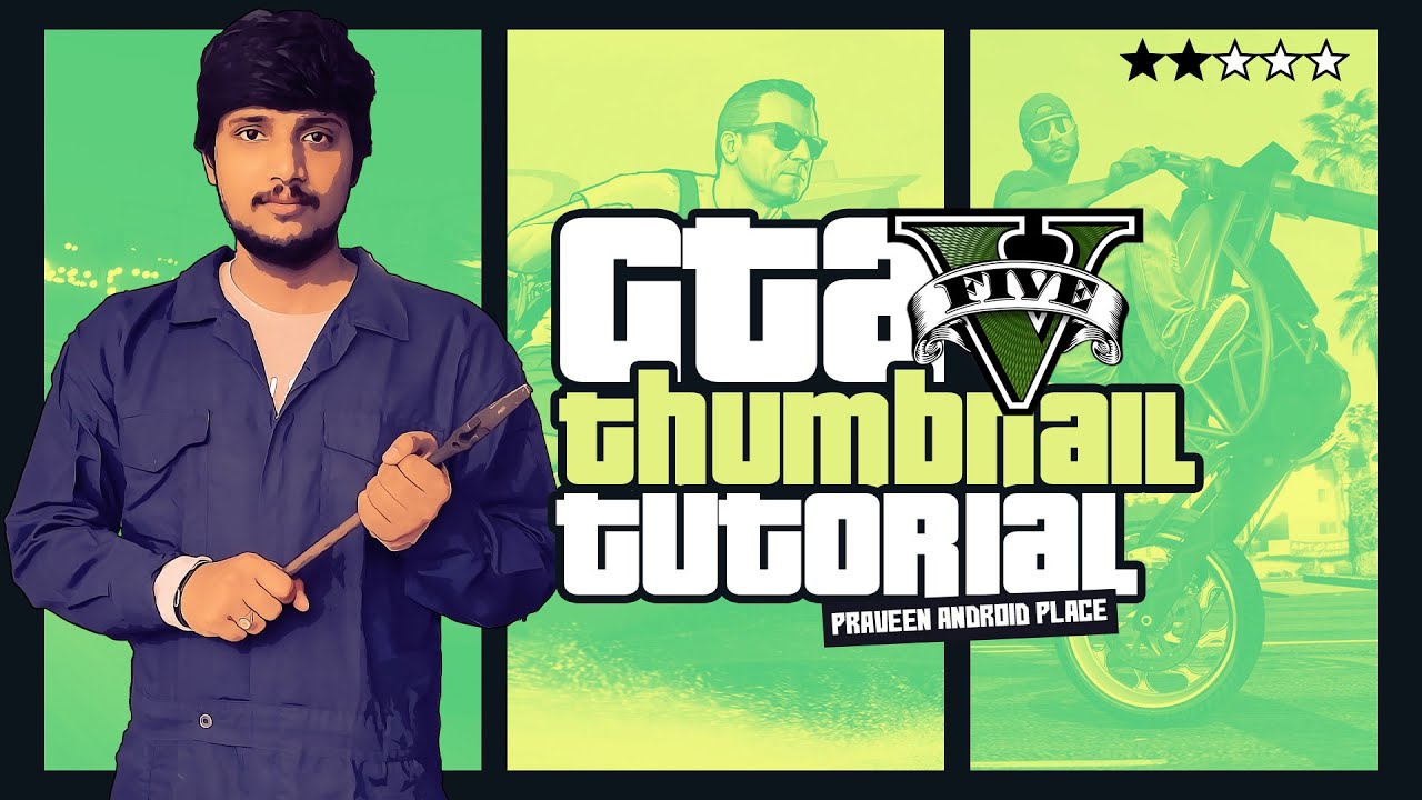 How To Make GTA 5 Thumbnail In Photoshop | GTA 5 Thumbnail Tutorial ...