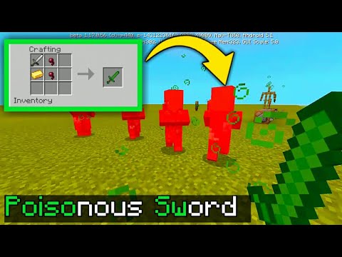 How to Craft a Poisonous Sword in Minecraft Bedrock Elemental Sword ...