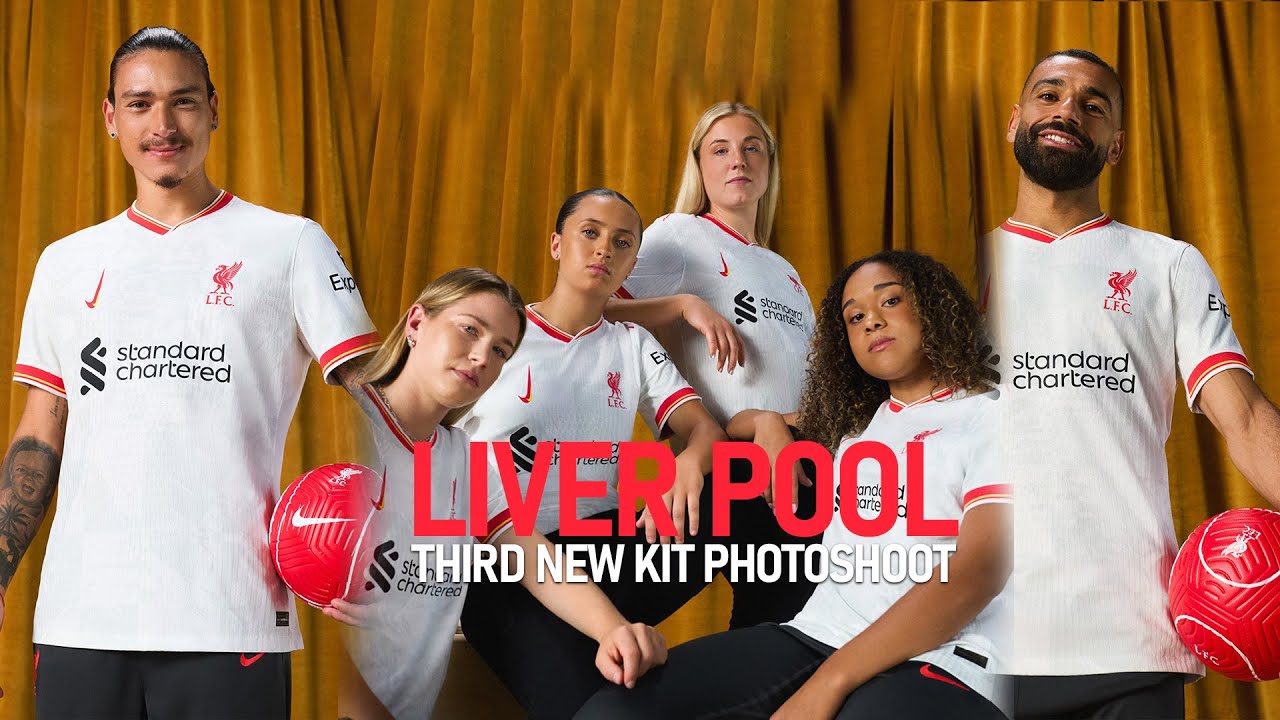 Liverpool-fc-2024-25- New third-kit photoshoot - YouTube