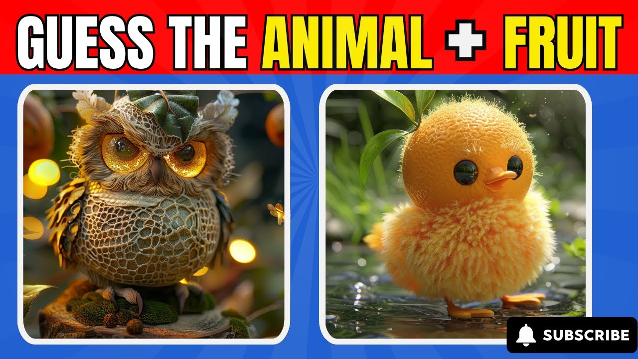 50 Mind-Bending Fusion Challenges!🍓🦊 Can You Guess the Animal + Fruit ...