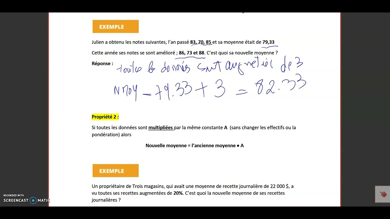 Comprendre les Propriétés de la Moyenne Arithmétique : Les Fondamentaux ...