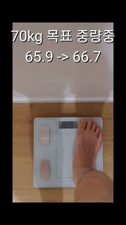 70kg 목표 중량중 현재 66.7kg - YouTube