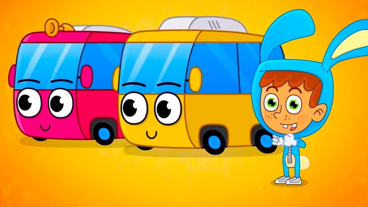 The Wheels on the Bus | Cartoon Nursery Rhymes Baby Songs Kindergarten ...