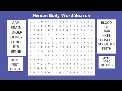 Human body word search puzzles games | word search game in English ...