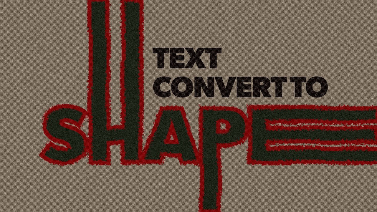 Text Convert to Shape, Creative Typography - YouTube