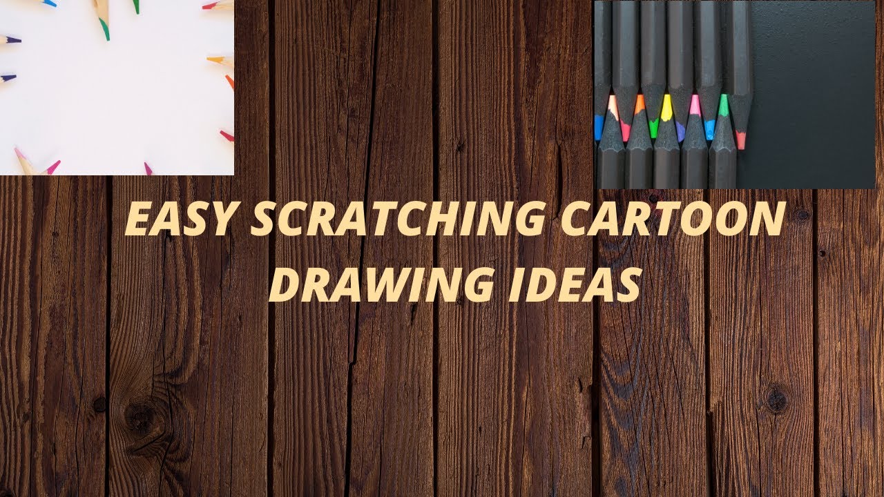 Easy scratching cartoon drawing Ideas - YouTube
