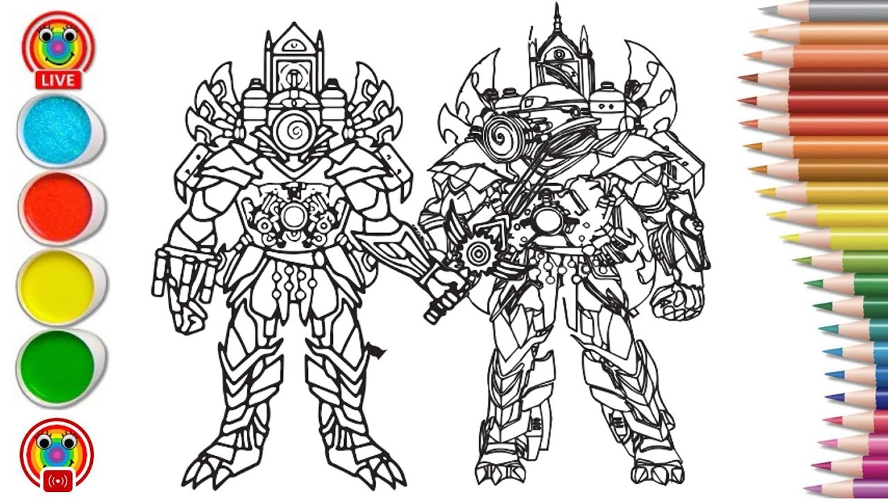 Titan Clockman tô màu/How to Color Titan Clockman/Upgraded Titan ...