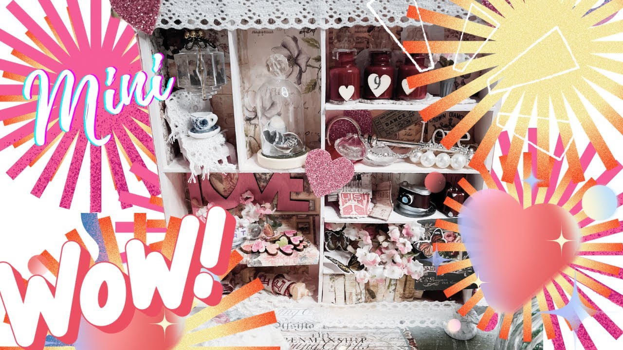 Romantic Shadow Box | Miniature DIY | Love - YouTube