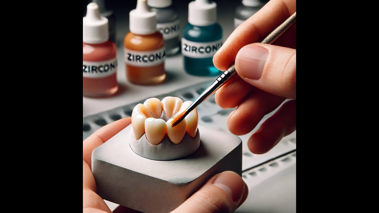 Zirconia Crowns Coloring Like professional with effects ZrO2 befor ...