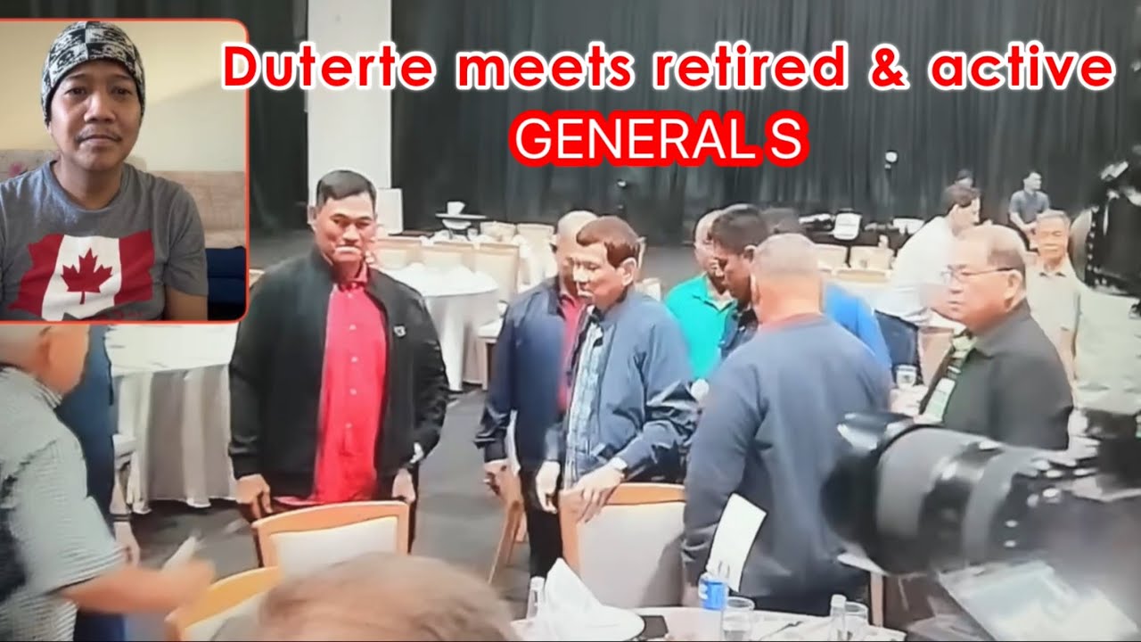 DUTERTE MEETS ACTIVE AND RETIRED GENERALS - YouTube