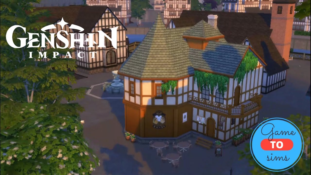 TAVERN BAR DILUC FROM GENSHIN IMPACT | The Sims 4 Speed Build (No CC ...