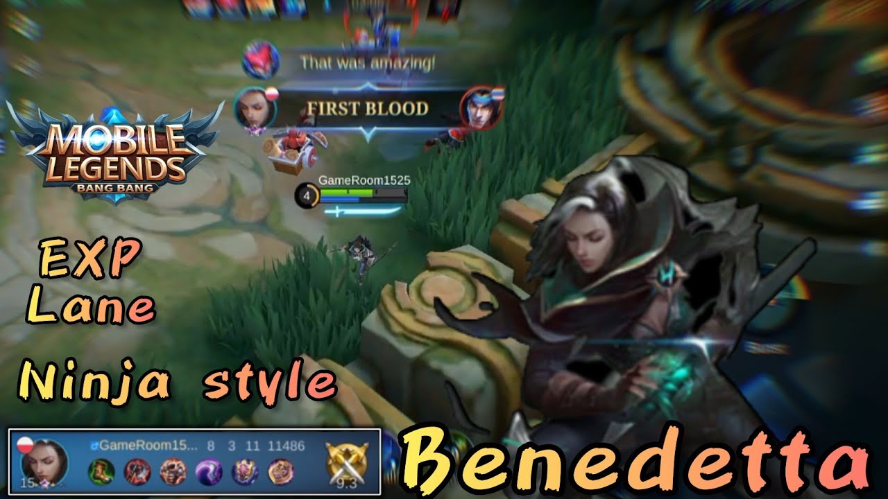 Gameplay BENEDETTA Ninja style | EXP LANE Global Build - Mobile legends ...
