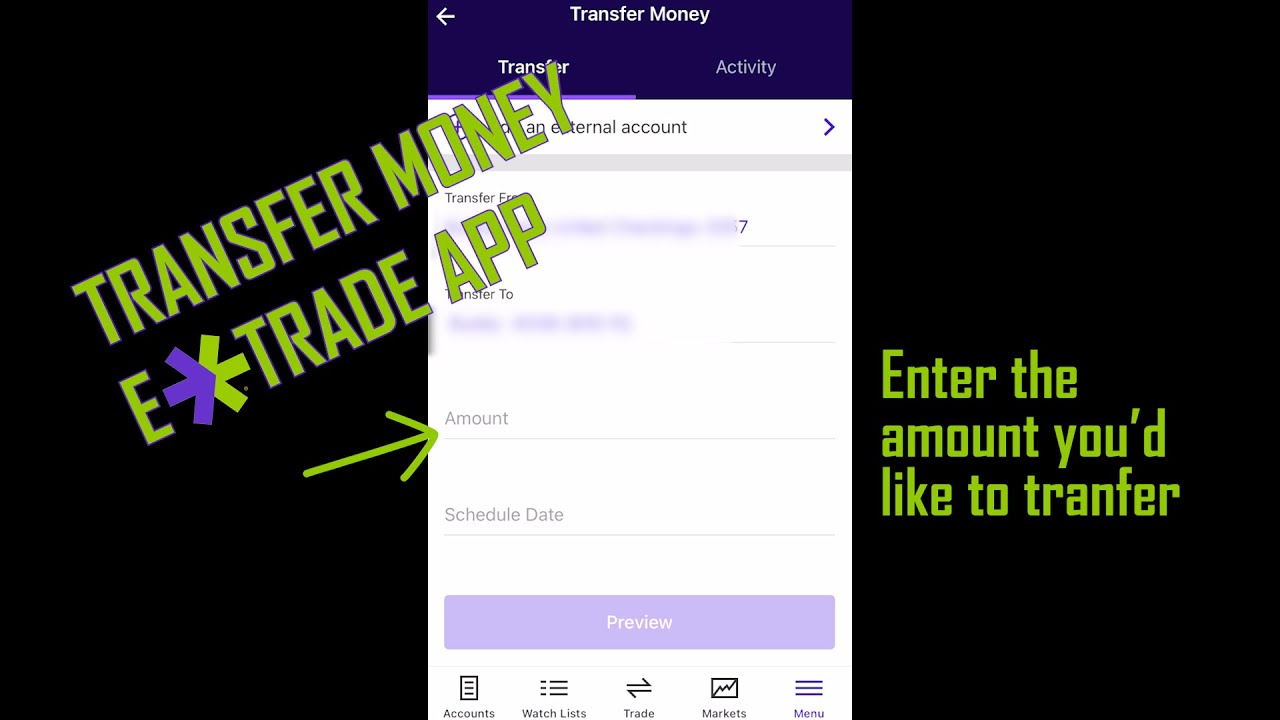 How To Transfer Money on the E*Trade Mobile App | 2021 - YouTube