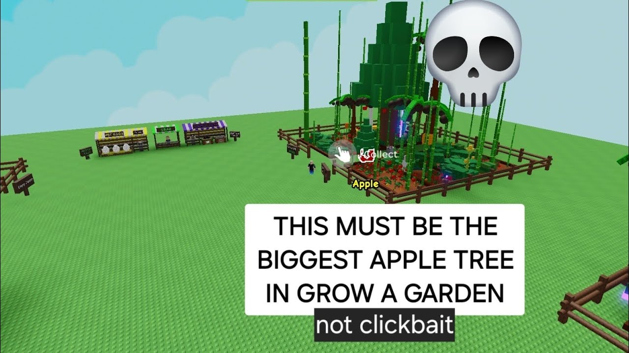 THIS MUST BE THE BIGGEST APPLE TREE IN GROW A GARDEN - YouTube