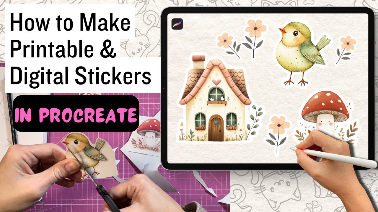 How to Make Printable & Digital Stickers in Procreate (Easy Tutorial ...