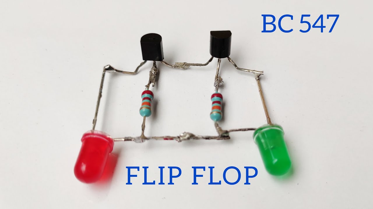 FLIP FLOP LED flasher circuit | flip flop circuit using bc547 | flip ...