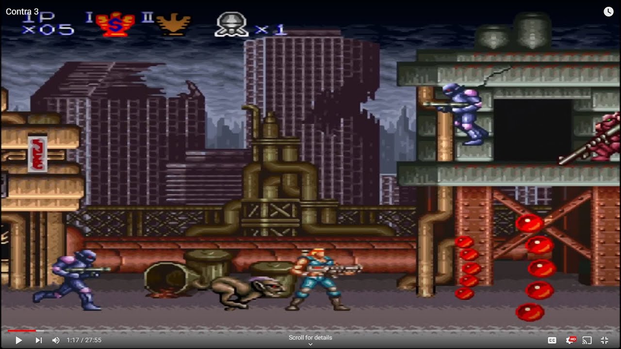 Contra III: The Alien Wars - Konami(1992) - Super Nintendo SNES - YouTube