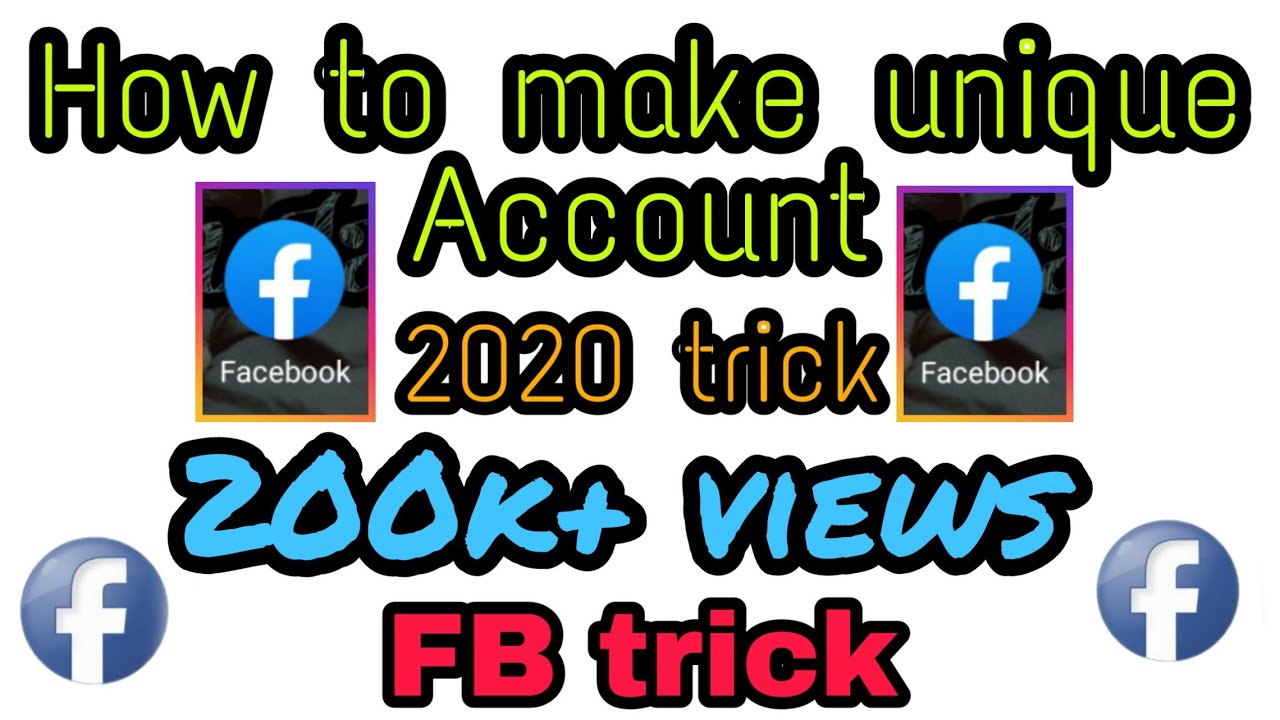 How to make unique fb account only few steps - YouTube