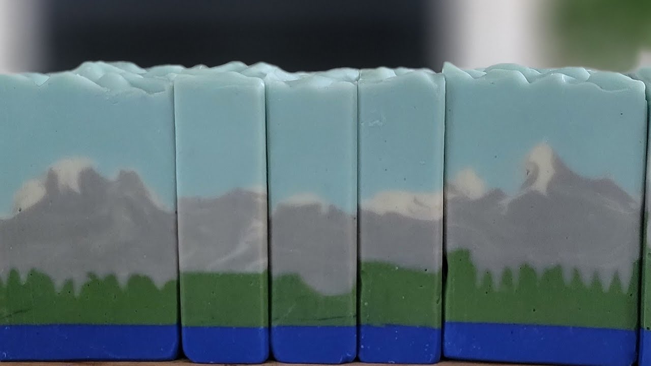 Making PNW a cold process soap landscape soap without special equipment ...
