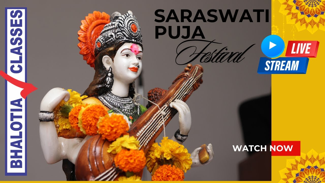 SARASWATI PUJA LIVE FROM BHALOTIA CLASSES - YouTube