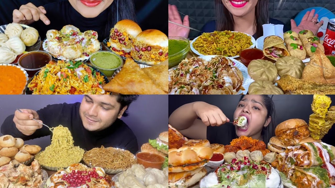 one by one eating asmr• street food eating• mukbang eating asmr edit ...