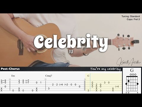 Celebrity - IU(아이유) | Fingerstyle Guitar | TAB + Chords + Lyrics