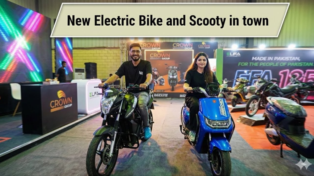 Elfa Electric Bike First Look! Crown Scooty Launch – PakWheels New ...