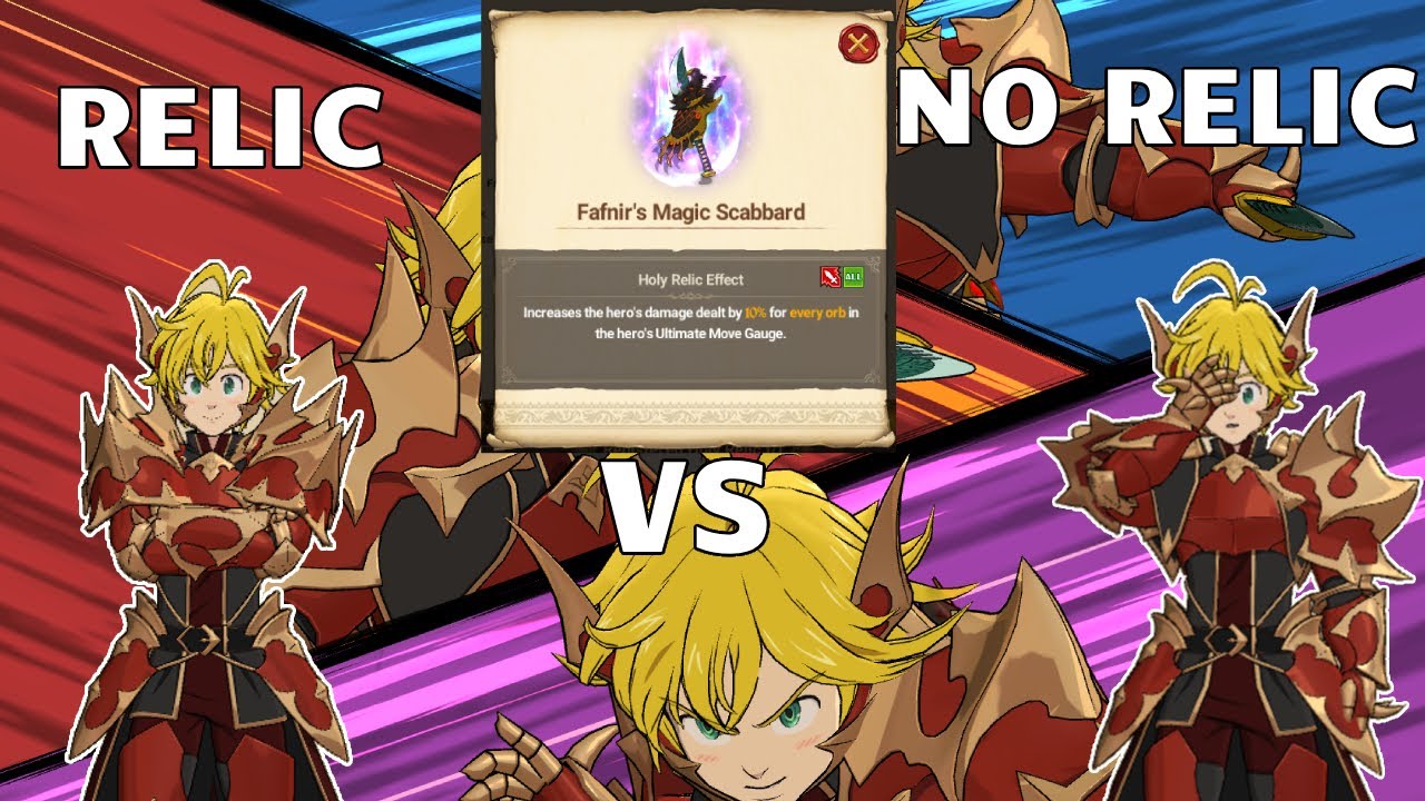 RELIC VS NO RELIC, LR Lostvayne Meliodas - The Seven Deadly Sins Grand ...