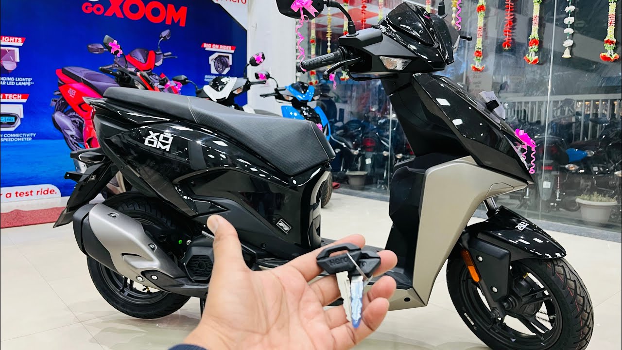 New Hero Xoom 110 cc Black Colour Details Review || Price~Mileage ...