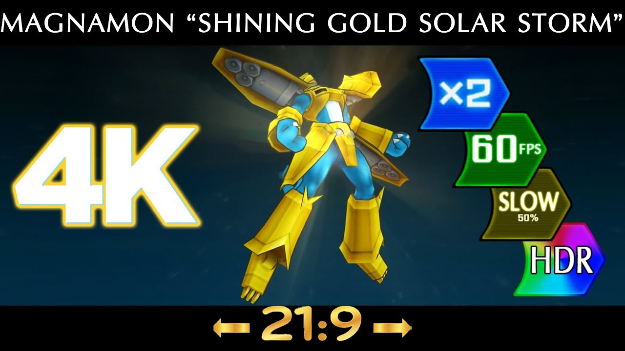 Magnamon - "Shining Gold Solar Storm" 4K/21:9/60FPS [Digimon Links ...