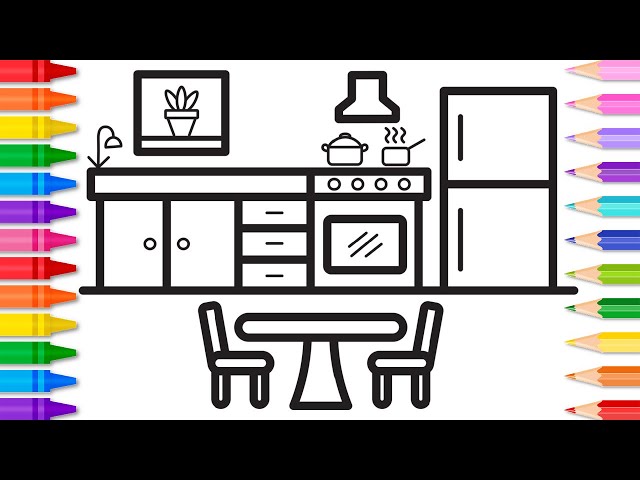 Kitchen Drawing Easy