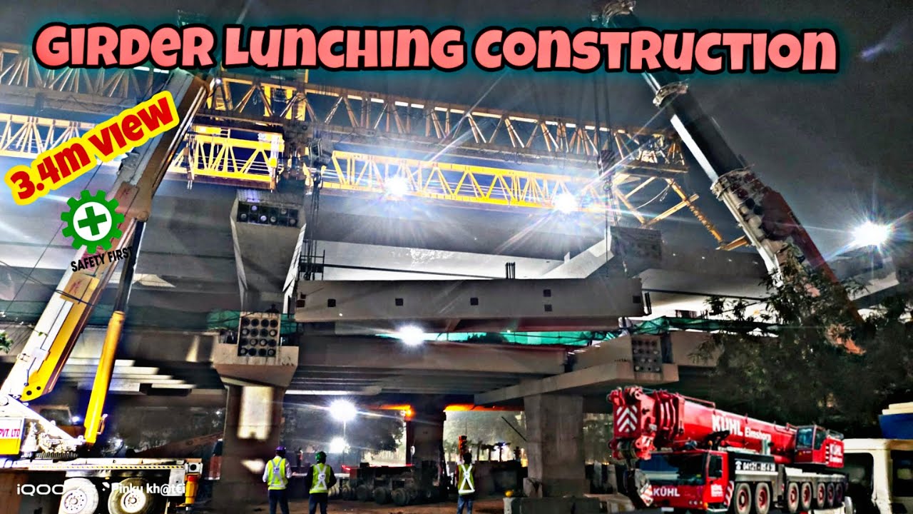 Girder Lunching,#metro Construction Girder Lunching Flyover ...