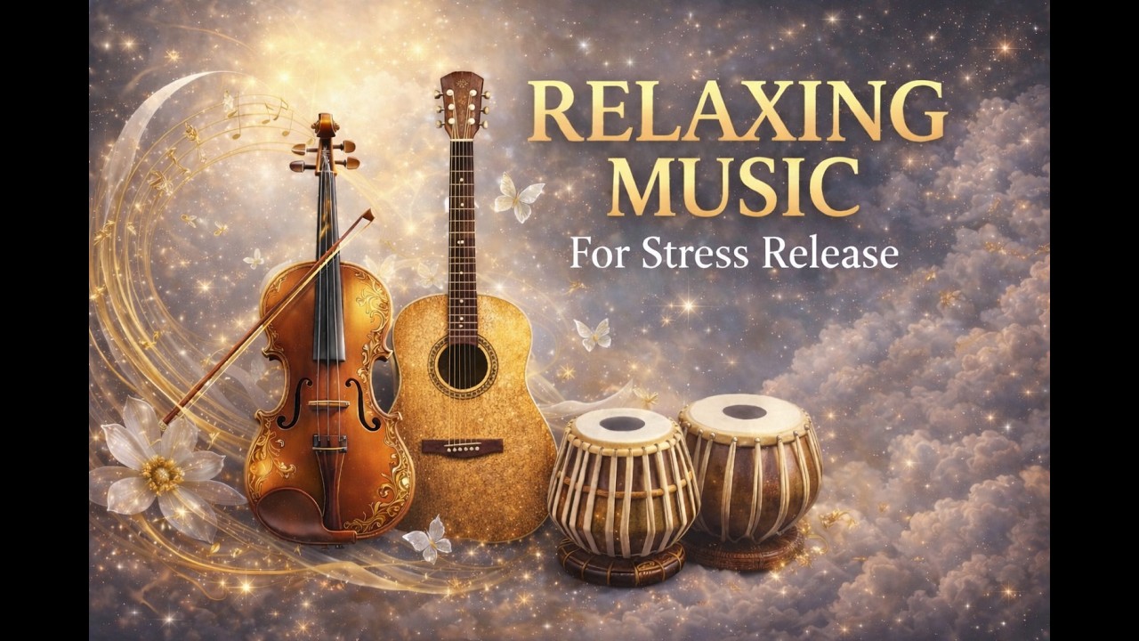 ( No Add ) Relaxing Music for Stress Relief || Guitar, Violin & Tabla ...