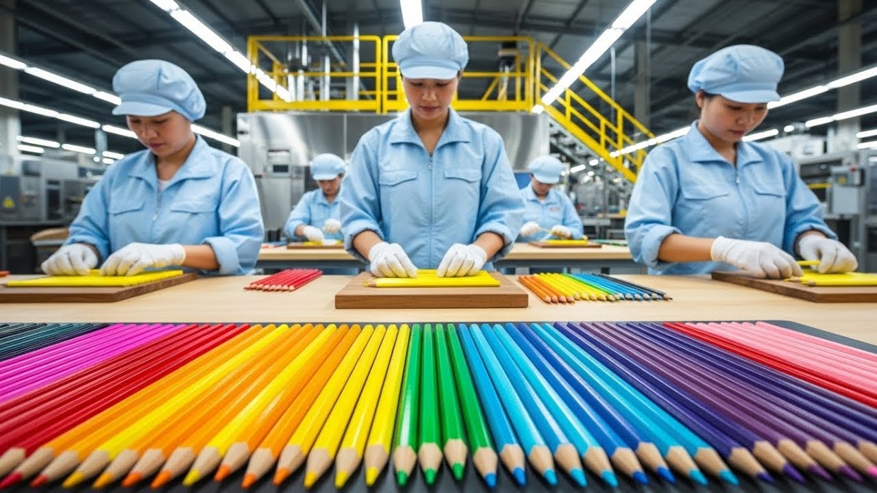 Inside a pencil manufacturing plant (the entire process) - YouTube