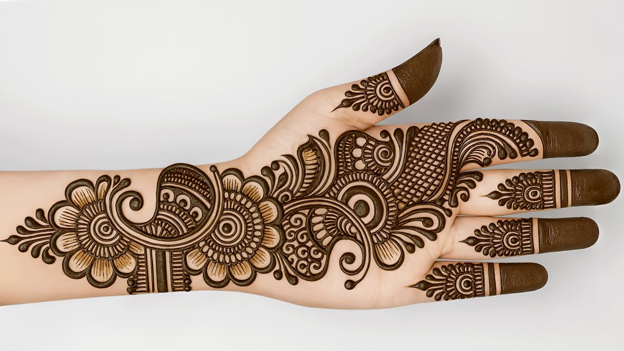Easy and simple full hand mehndi design | beautiful arabic mehndi ...