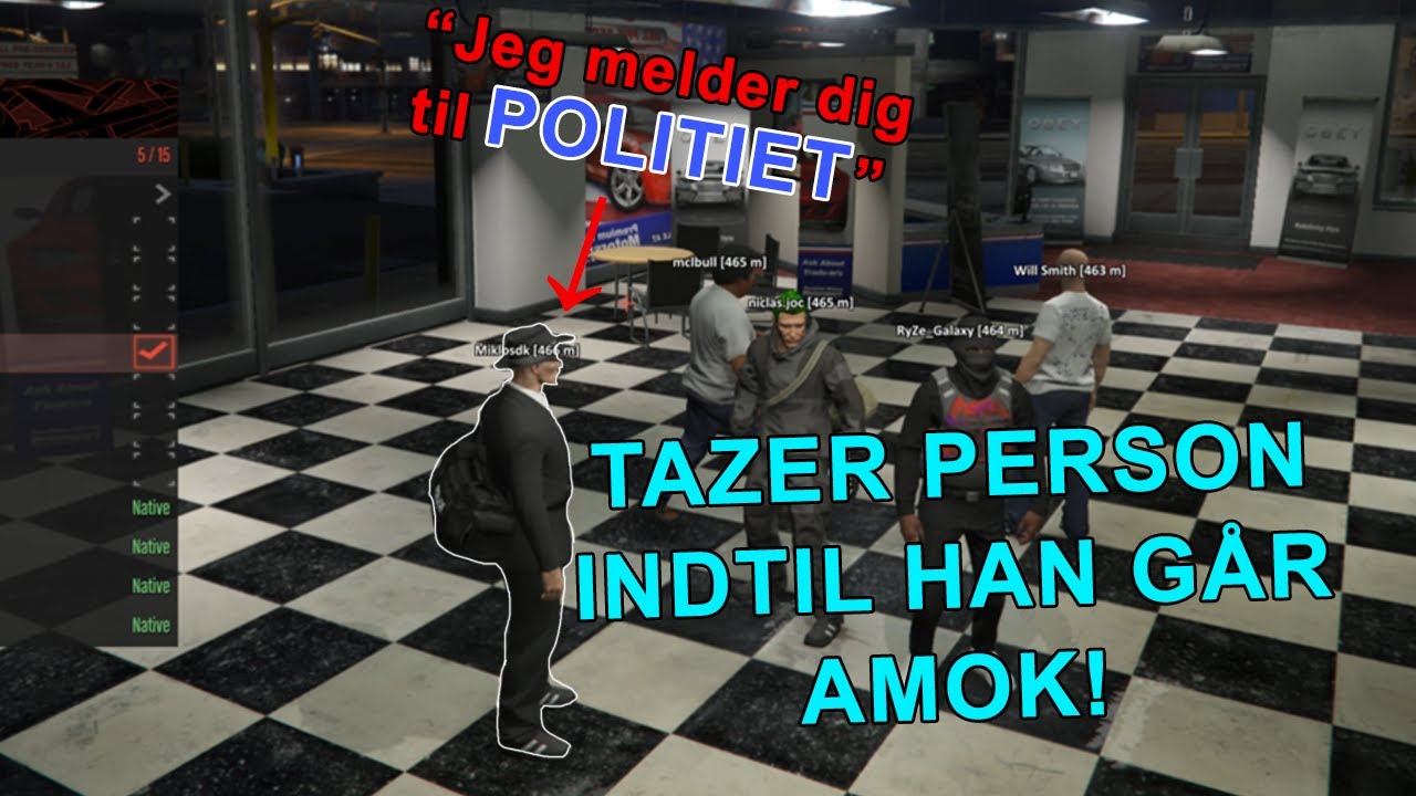 TAZER SPILLER INDTIL HAN GÅR AMOK! (FiveM Modding) - YouTube