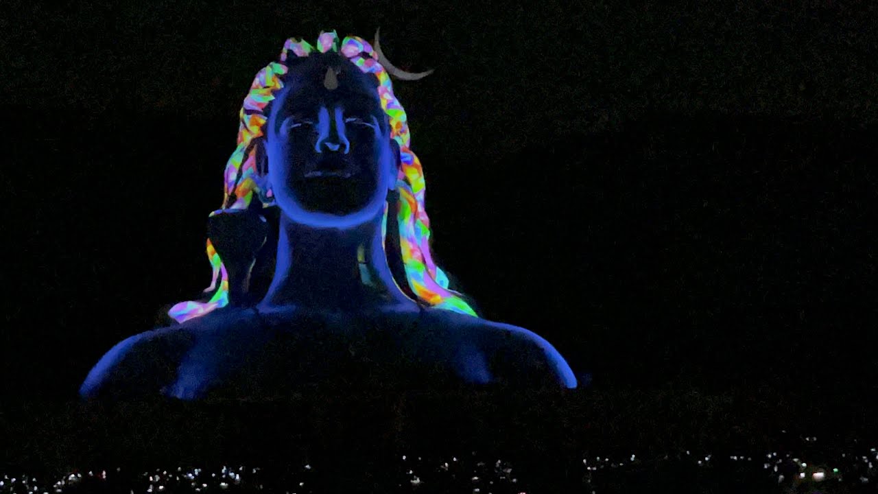 Adiyogi 3D Light show at Chikkaballapur ,Bangalore || Isha Foundation ...