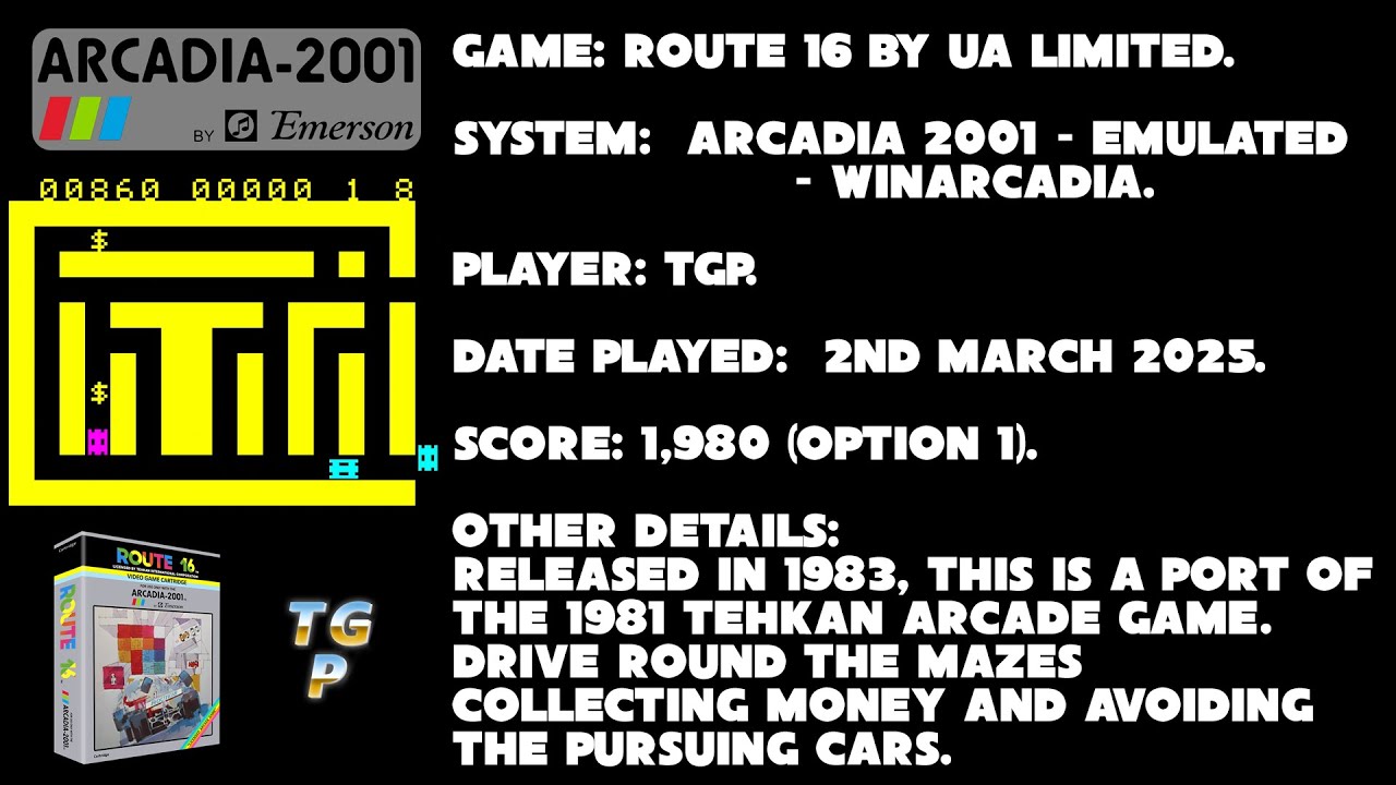 Route 16 - Arcadia 2001 - WinArcadia - Option P1 - 1,980 points - YouTube