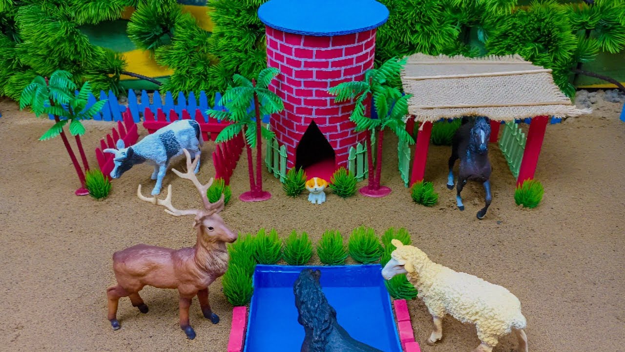 DIY Mini Farm by Building Cages for Animals | Moving Animal Dioramas ...