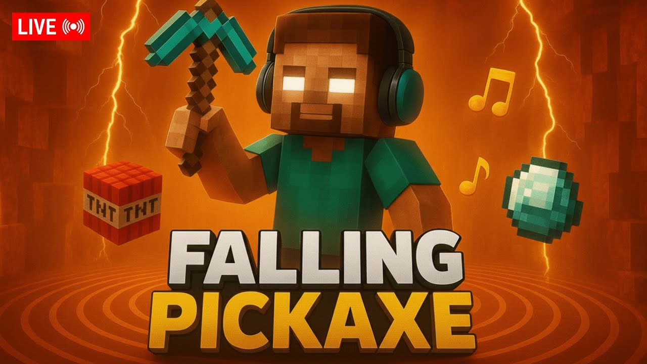 🔴 Minecraft Falling Pickaxe #shorts - YouTube