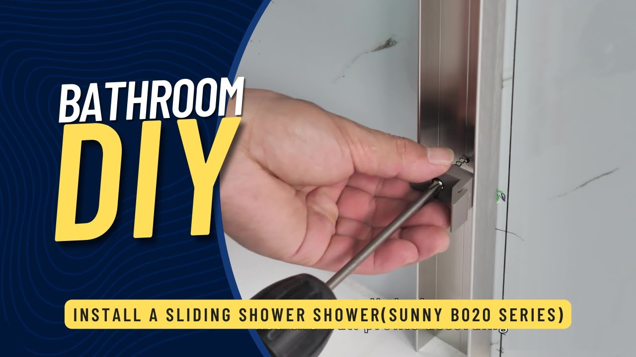 How to Install A Sliding Shower Shower Sunny B020 Series - YouTube
