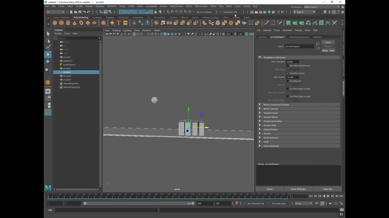 Physics Simulation Using Bullet Engine in Autodesk Maya 2020 - YouTube