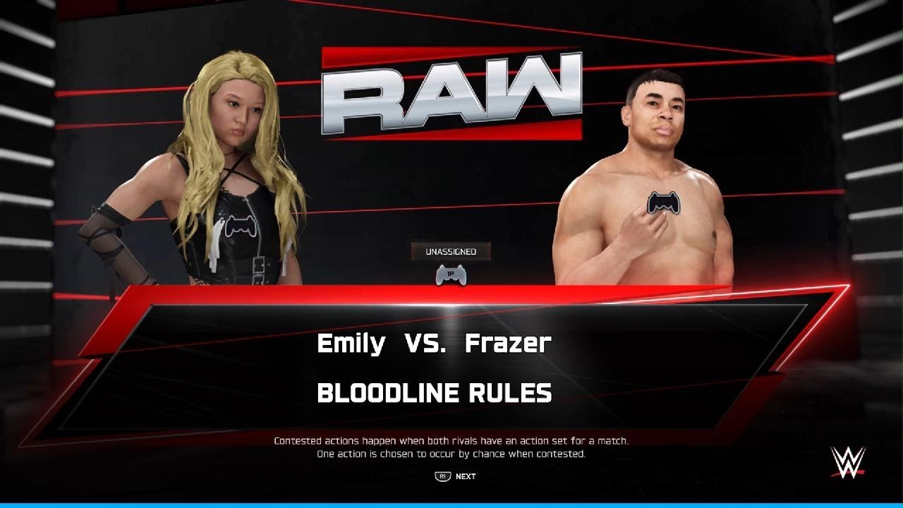 WWE 2K25 - AWA Monday Night Raw: Emily vs Frazer. Week 2 - YouTube