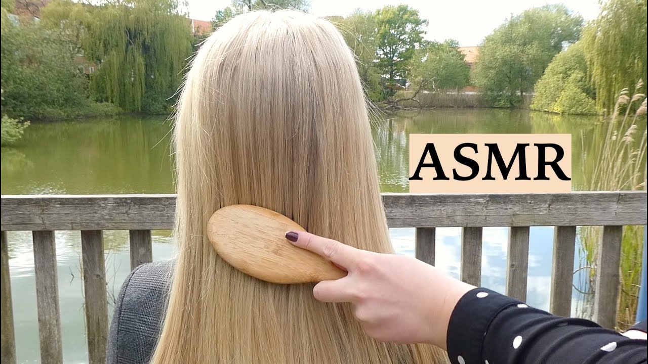 ASMR Hair Play in Nature 🍃 (Hair Styling & Hair Brushing) - YouTube