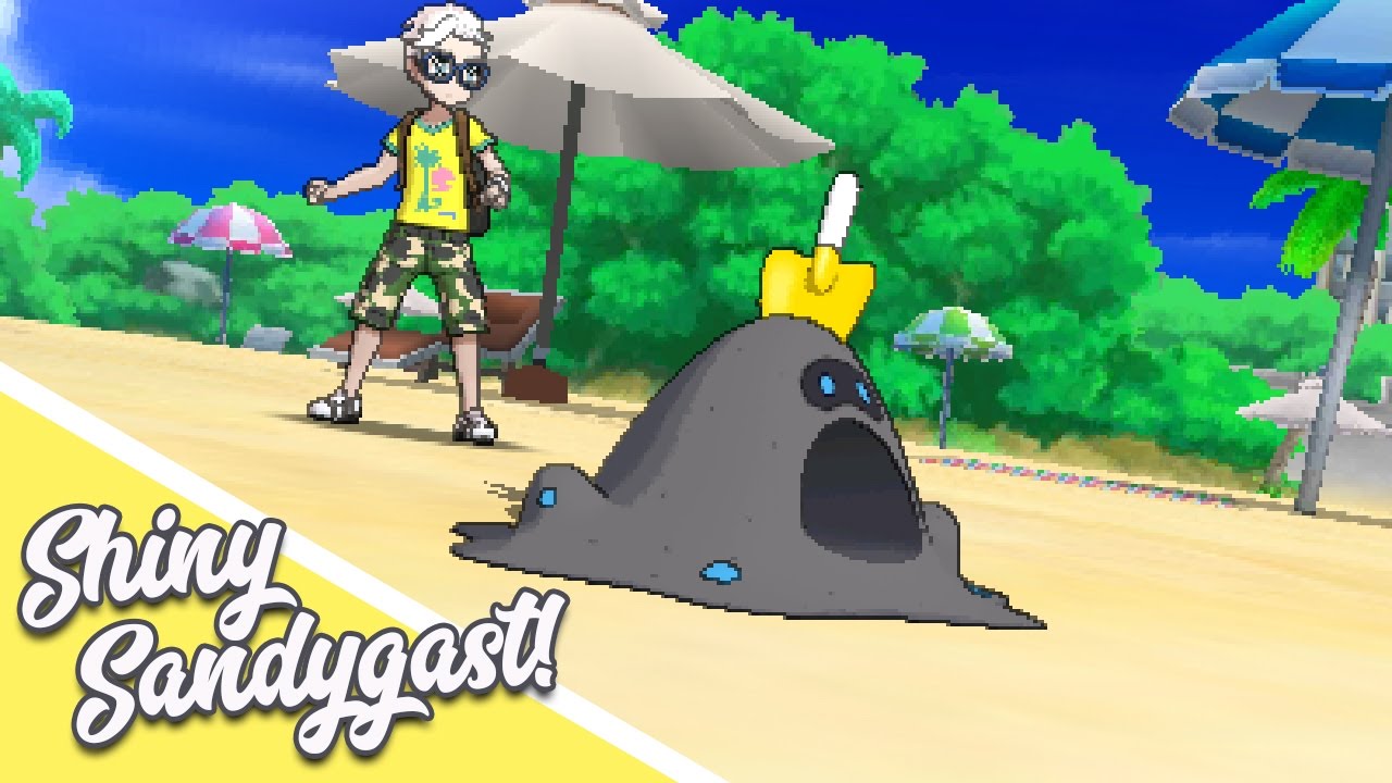 Shiny Sandygast - 32 SOS Chain | Pokemon Moon - YouTube