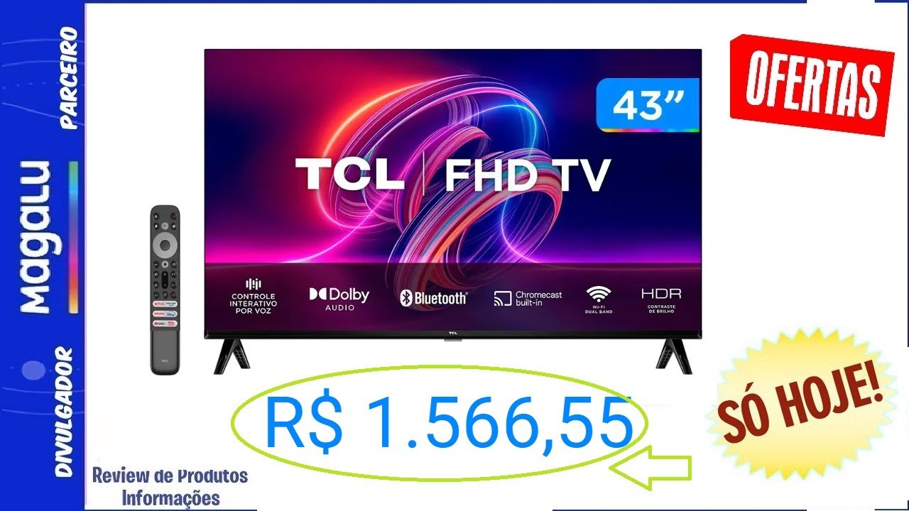 Smart TV 43” Full HD LED TCL 43S5400A Android - Wi-Fi | OFERTA por ...